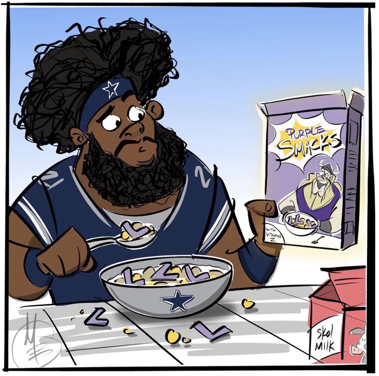 Ezekiel Elliott Eating Cereal Ezekiel Elliott Highlights "Feed Zeke"