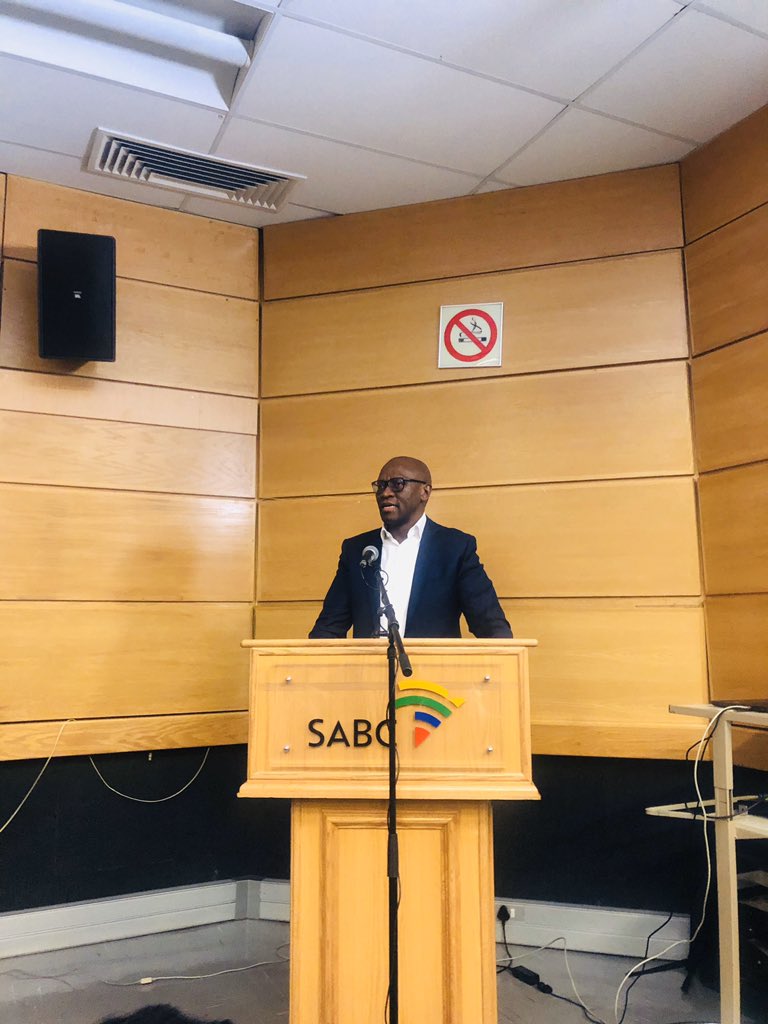 SABC CEO, Mr Madoda Mxakwe takes to the podium. South Africans can be ...