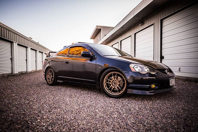 Black Acura Rsx With Gold Rims