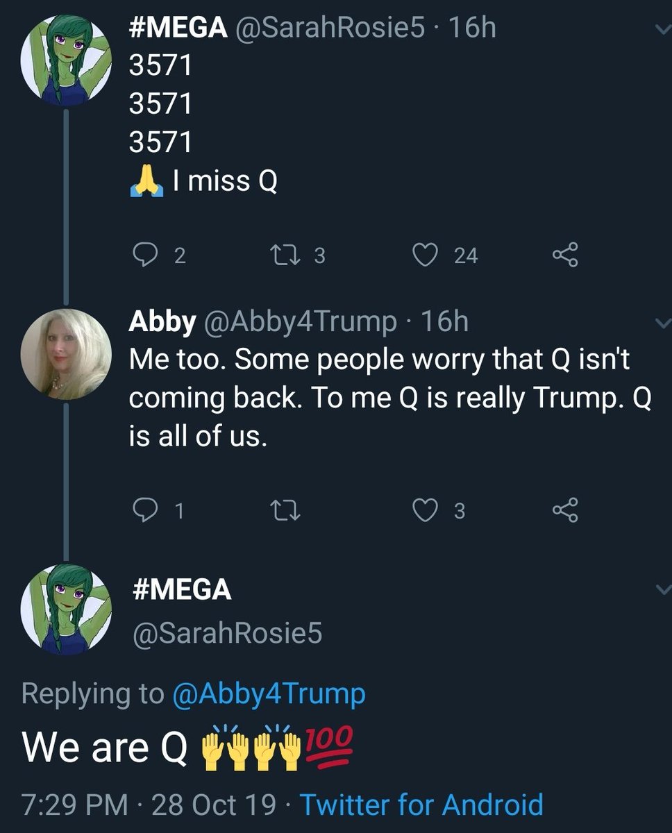 A Thread from @travis_view: "In QAnon world, the current number of Q ...