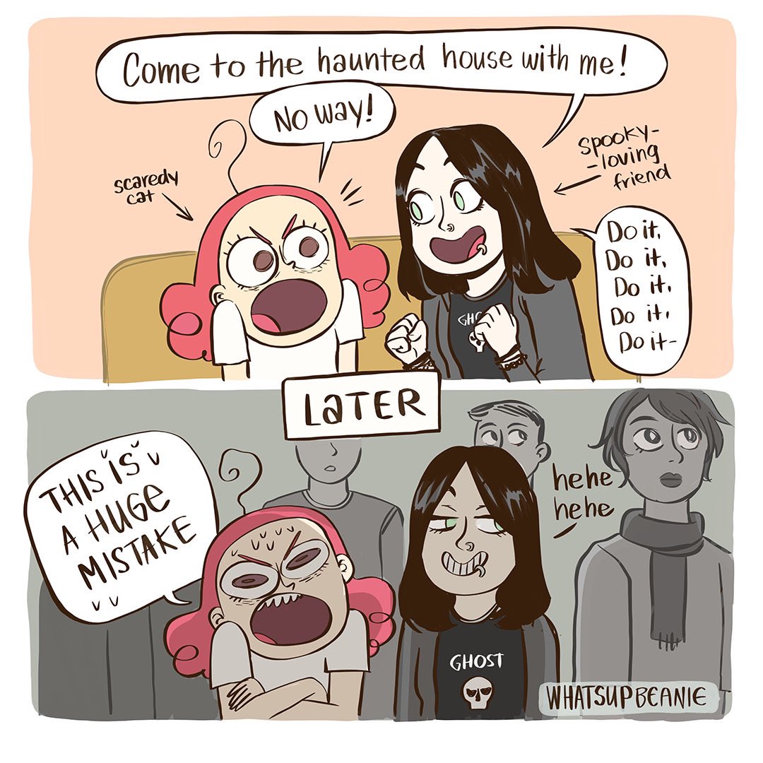 「Silly Halloween comic about how my frien」|Beanie 🐶の漫画