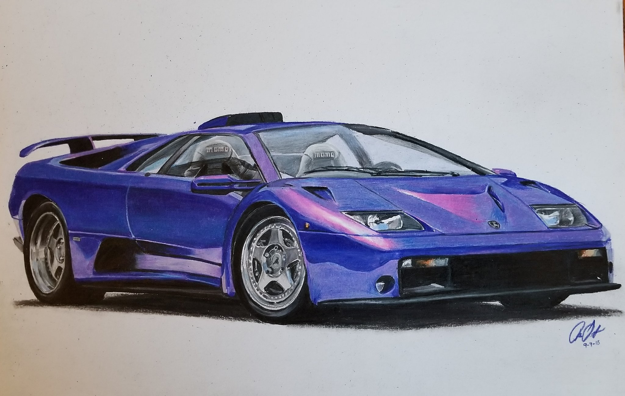 Lamborghini Diablo Drawing