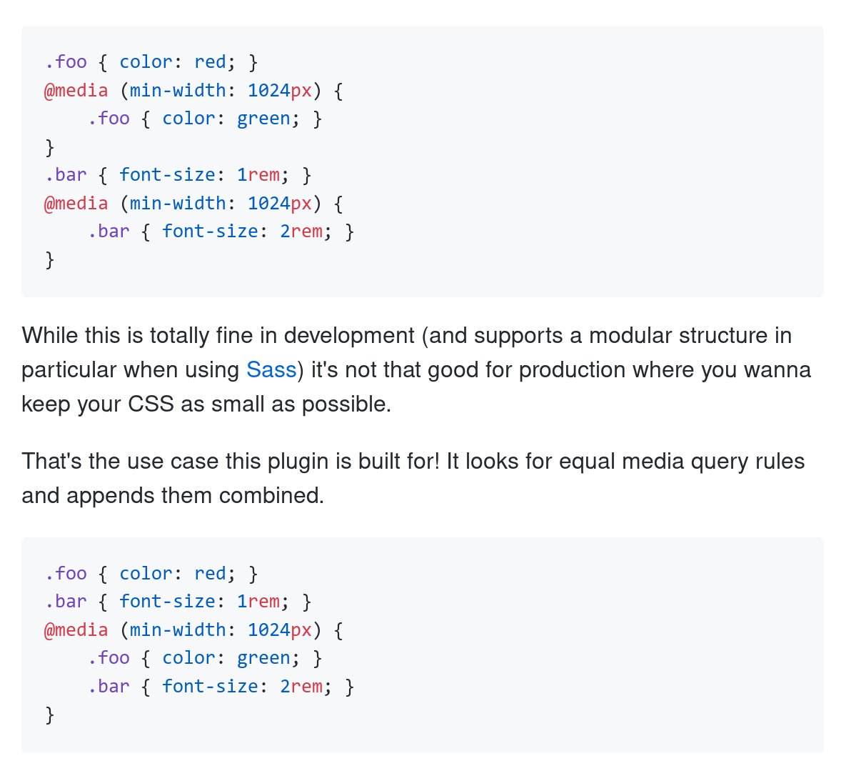 Postcss On Twitter New Plugin Will Combine Multiple Media Queries In The Single One For