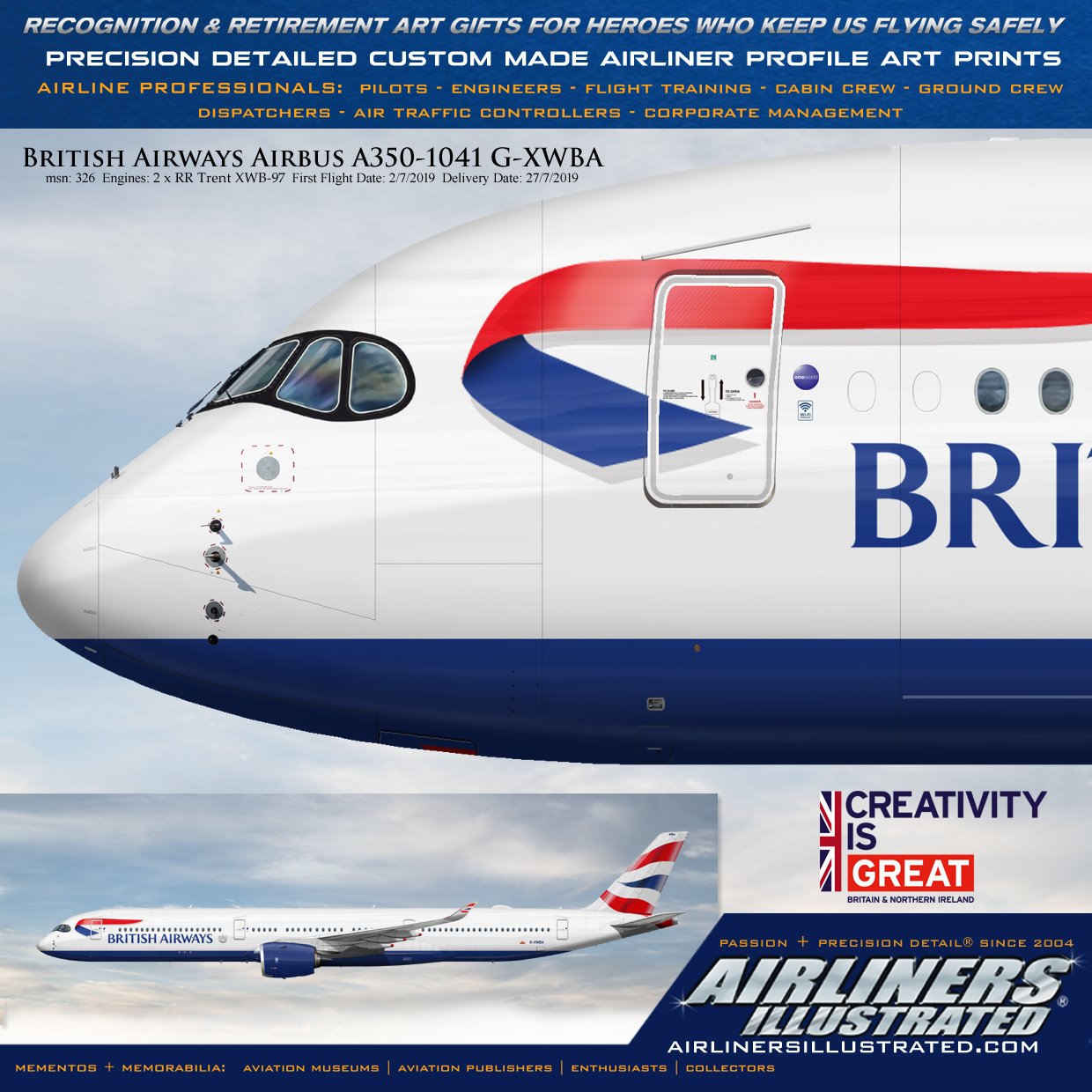 Nick Knapp on Twitter: "British Airways @British_Airways Airbus A350-1041 G-XWBA Highly Accurate ...