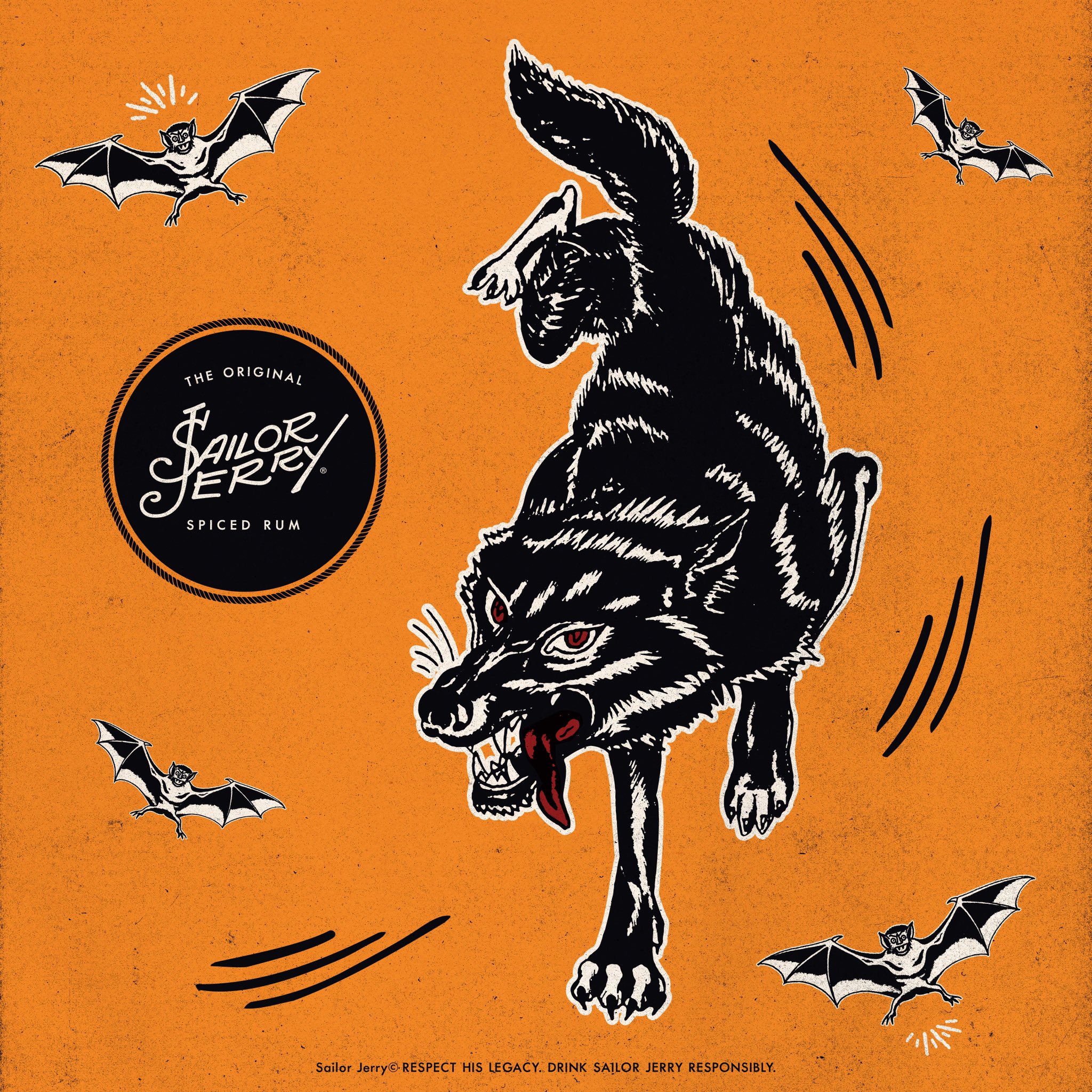 Sailor Jerry Wolf Tattoo