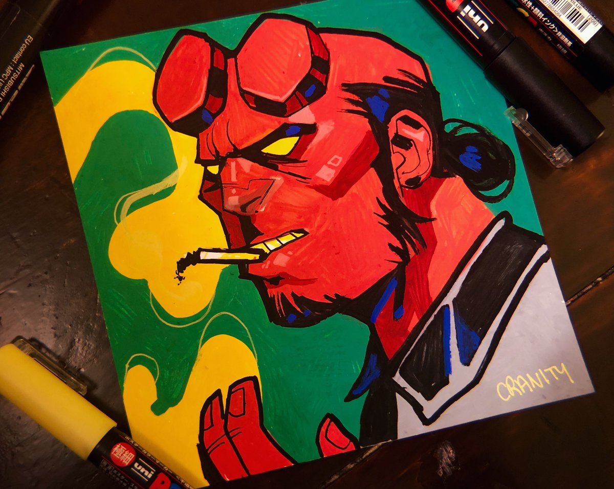 「#Inktober day 24, the big red man himsel」|Roxy 💥のイラスト