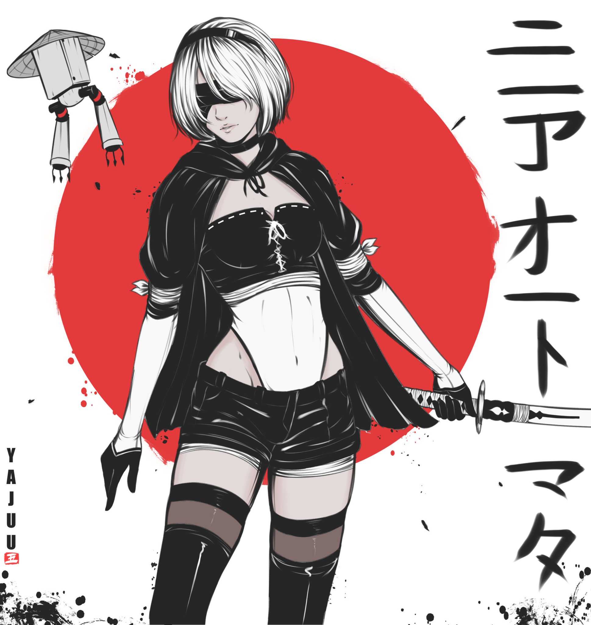 Tristan on Twitter: "2B ronin I made this outfit earlier this year and wanna redraw it ! Hope ...