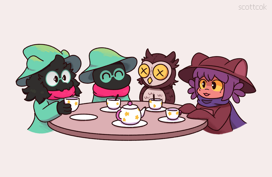 「Tea Party #DELTARUNE #OneshotGame 」|aamakuruu | new bio 🔴のイラスト