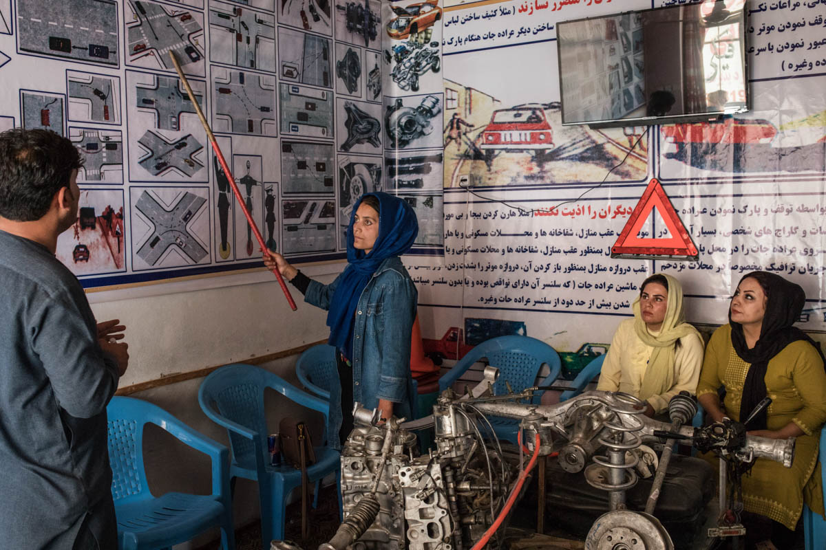 Afghanistan's first and only women's driving school 'Pink Shuttle ...