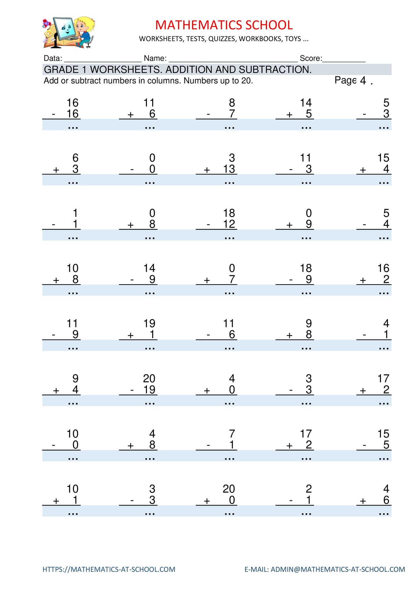 Mathematics School On Twitter Kindergarten Addition And Subtraction