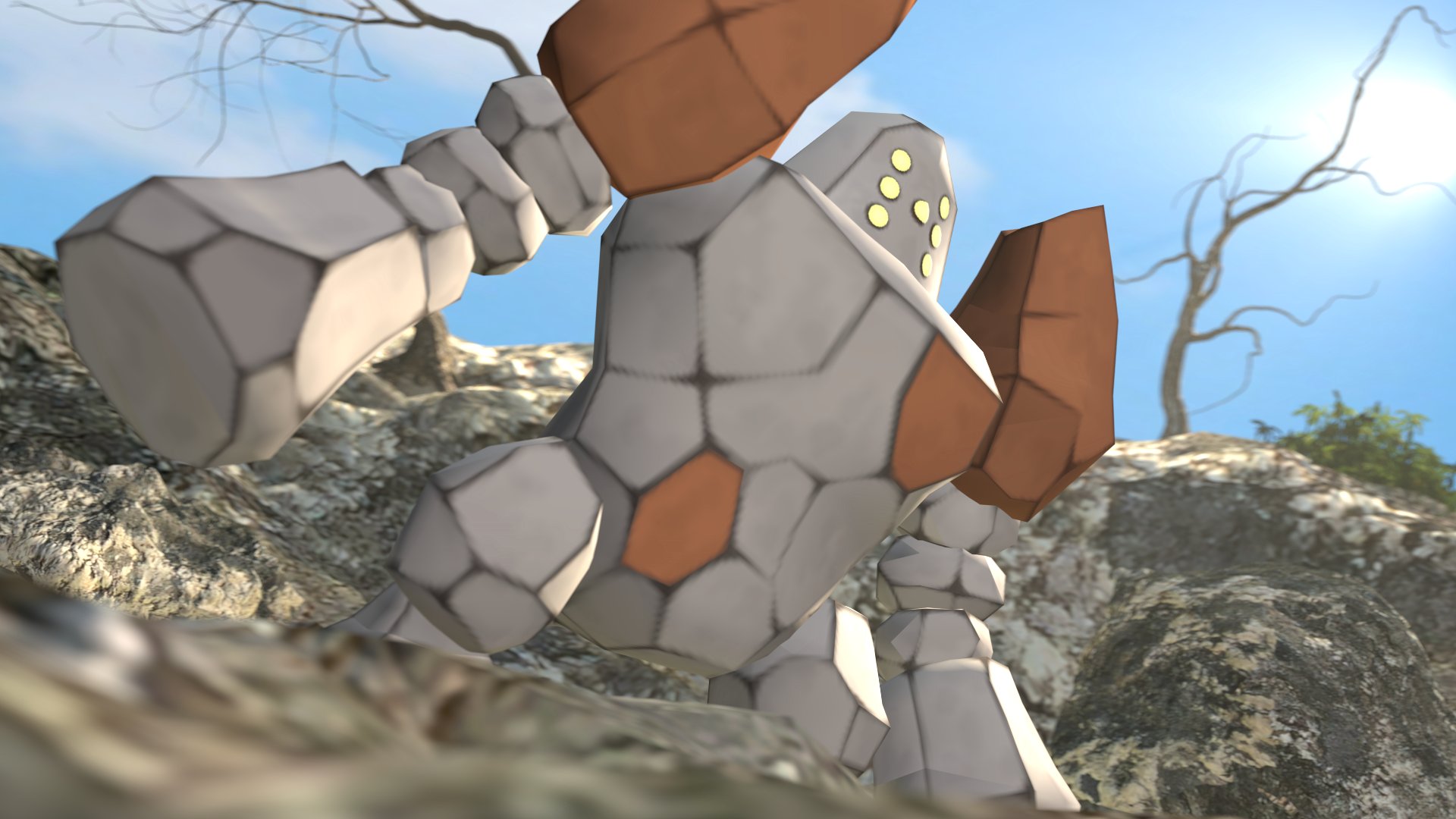 Regirock Wallpaper Untitled Animation Hammer, Great Sword, Axe Based