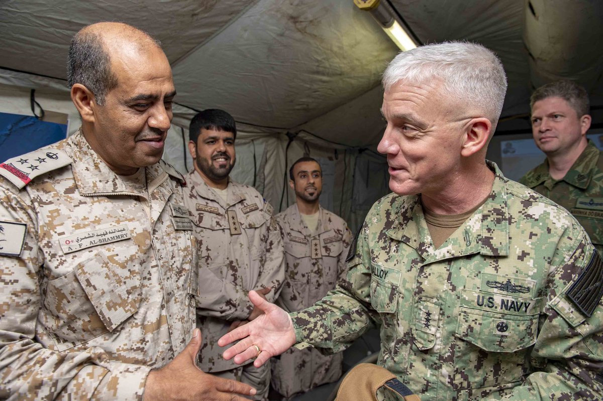 Vice Adm. James Malloy, right, commander, U.S. Naval Forces Central ...