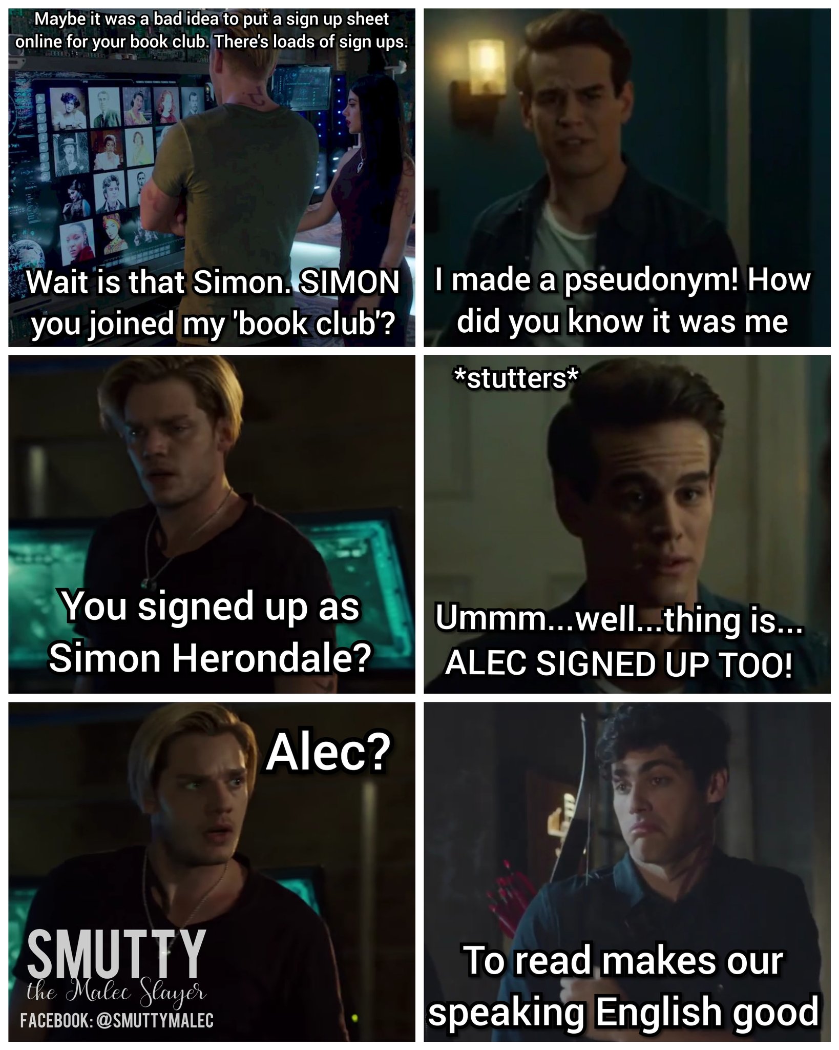 Smutty the Malec Slayer on Twitter: "Jace posted online a signup sheet ...
