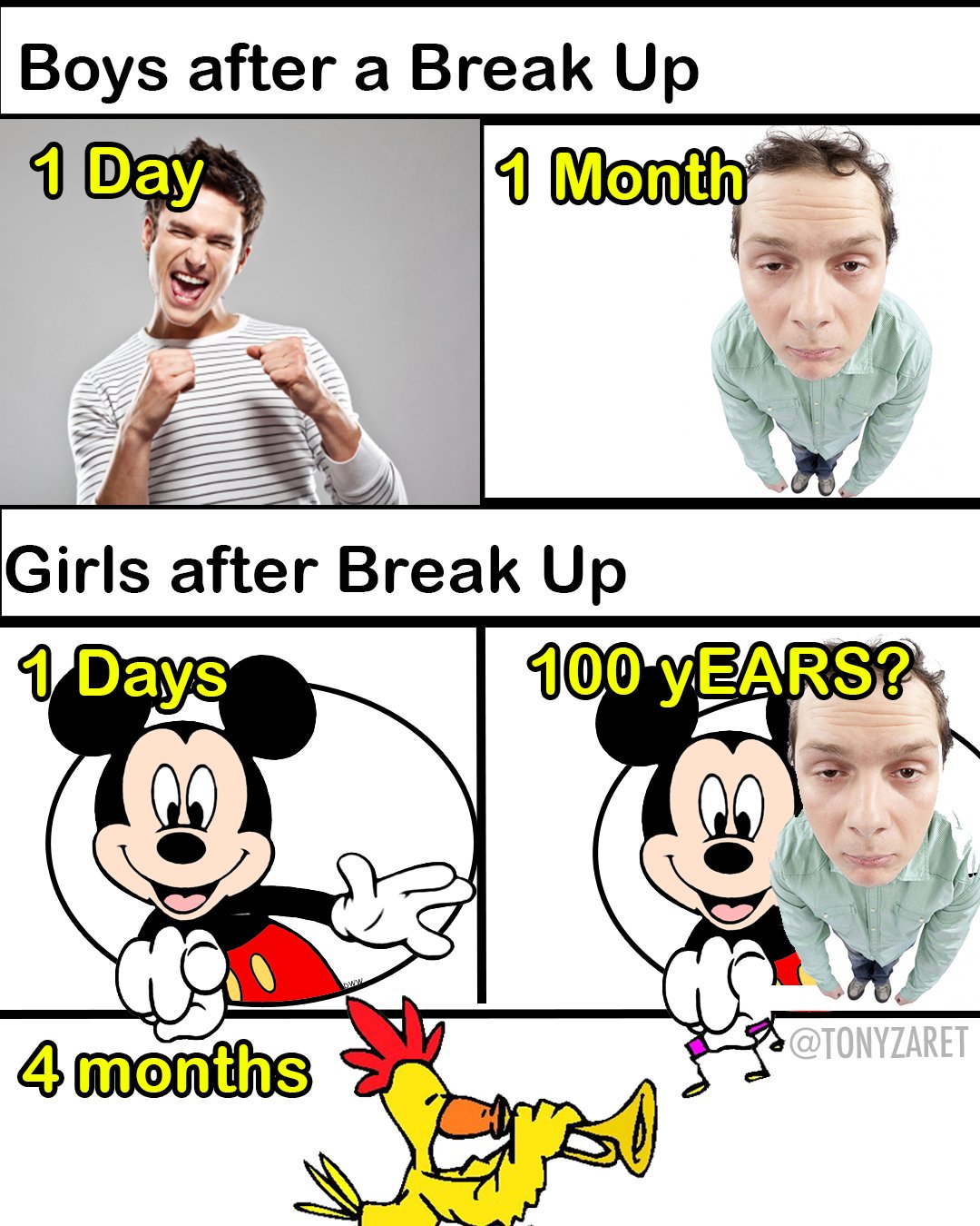 Girls Vs Boys Break Up Meme