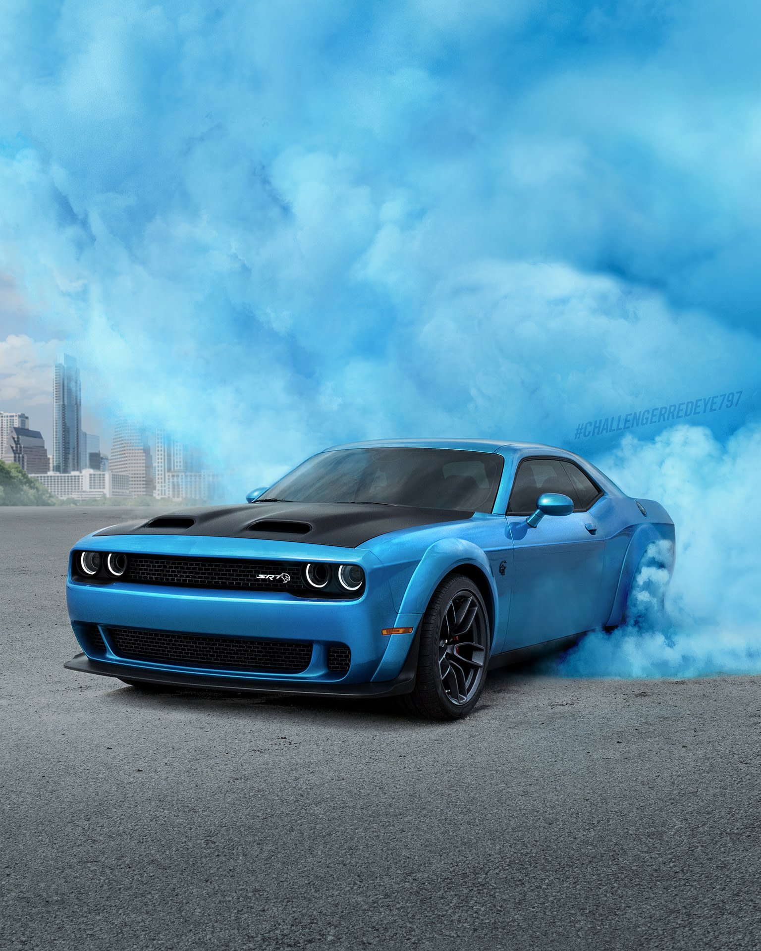 Dodge Challenger Wallpaper Burnout
