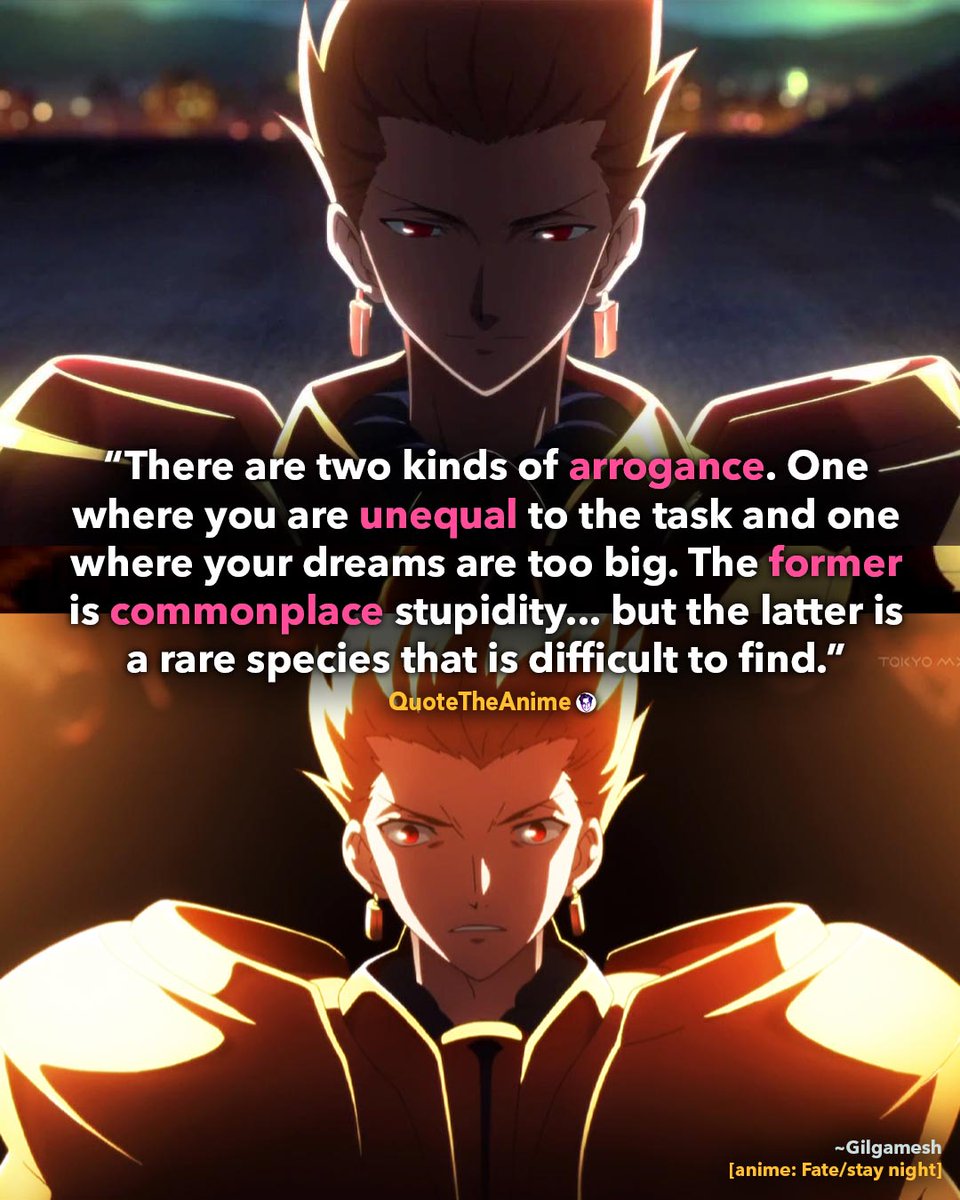 Fate Gilgamesh Quotes Best Quotes For Fate/Zero TV Tropes