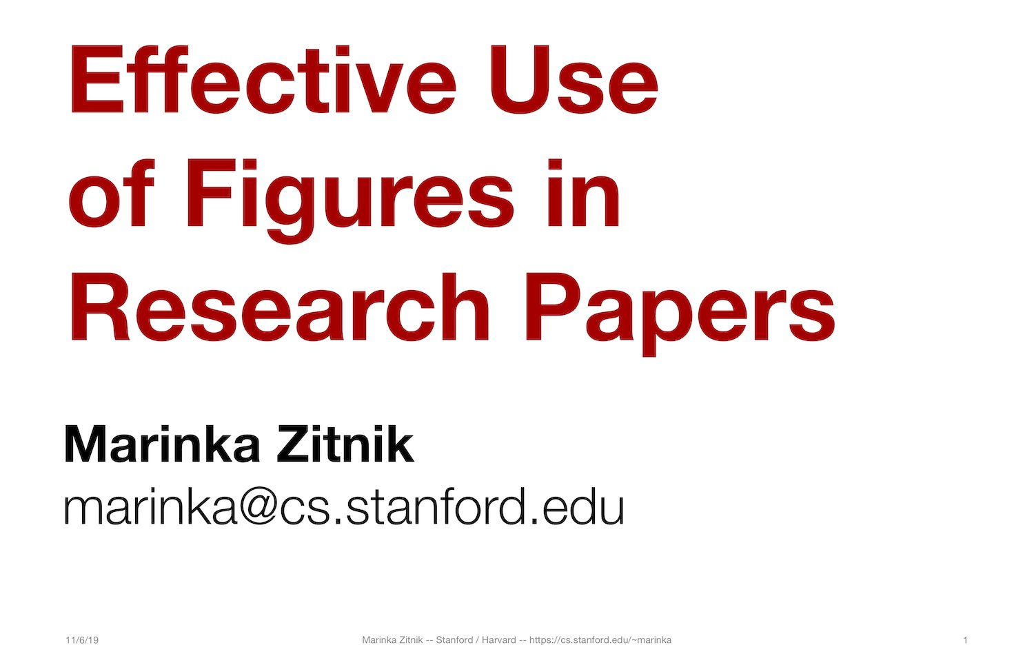 Marinka Zitnik on Twitter: "How to design effective figures for research papers? Slides from my ...