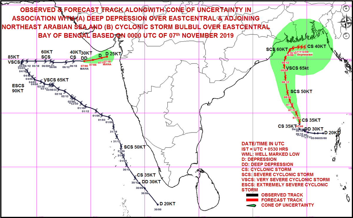Cyclone Maha further weakens in to deep depression, likely to turn in ...