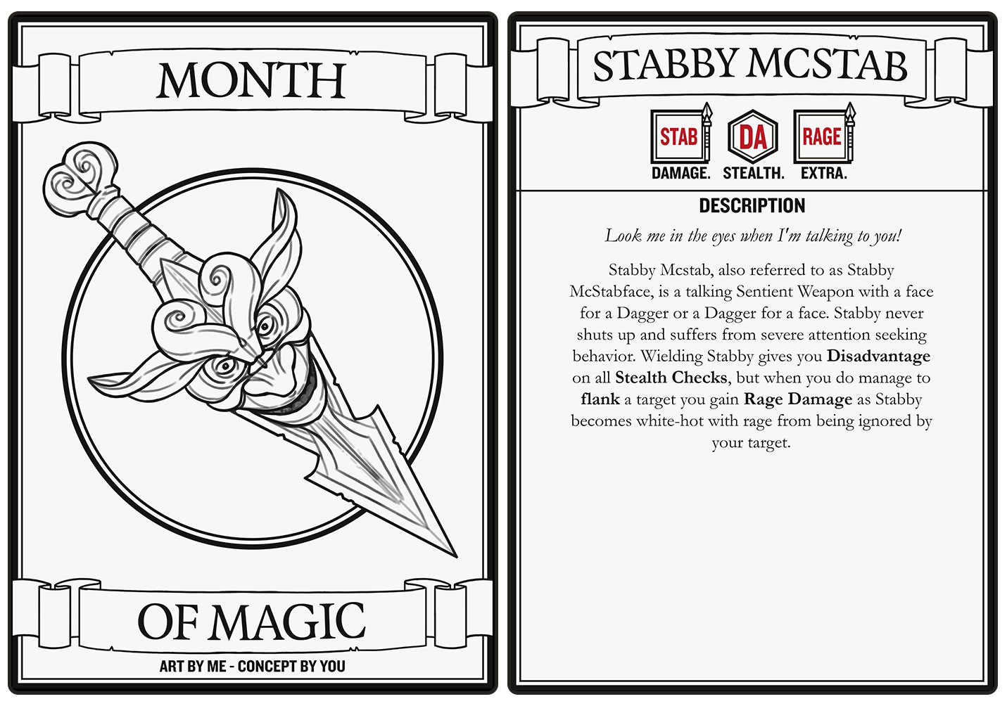 Crosshead on Twitter: "Month of Magic - Item nr. 2 You'll find me on r/dungeondraw all month ...