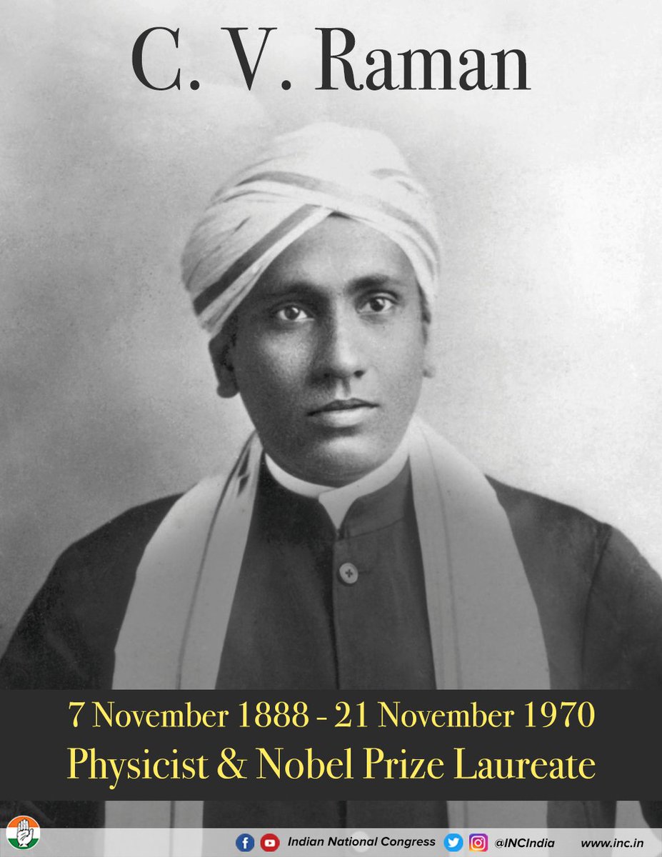 We remember C.V. Raman today on his death anniversary. An exemplary ...