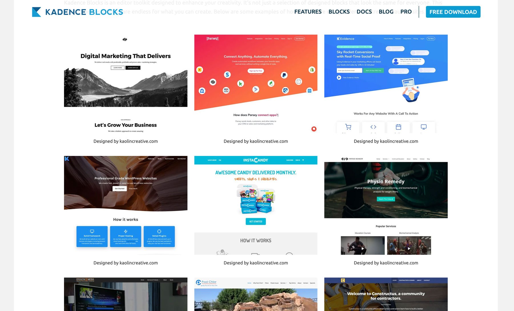 Ben Ritner on Twitter: "Looking for inspiration, check out our new "built with Kadence Blocks ...