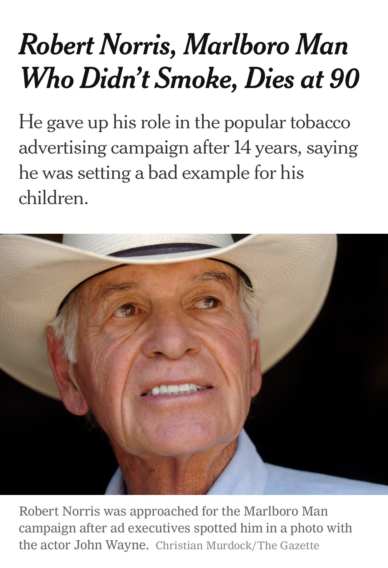 Robert Norris Marlboro Man