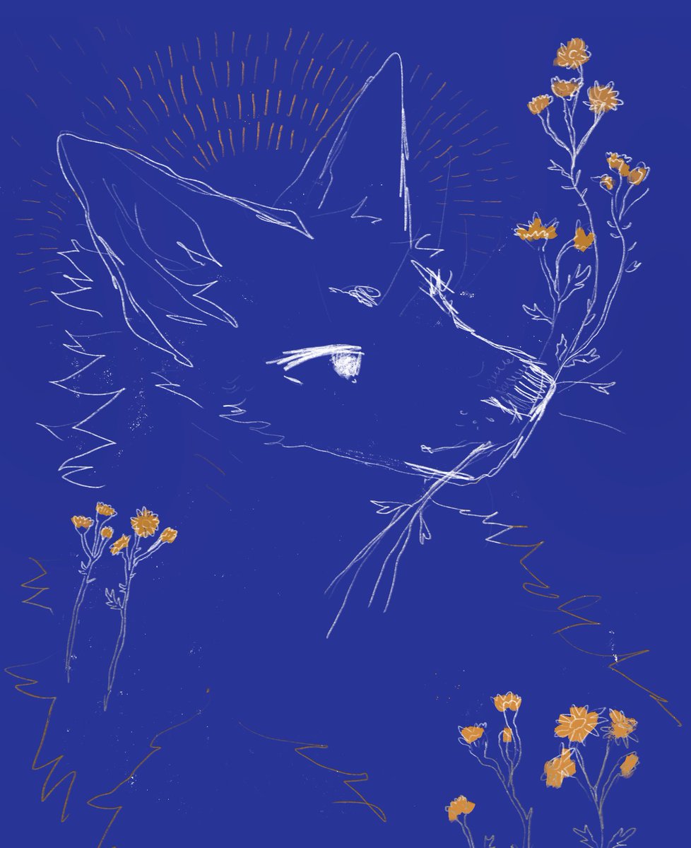 「werewolf with flowers 」| のイラスト