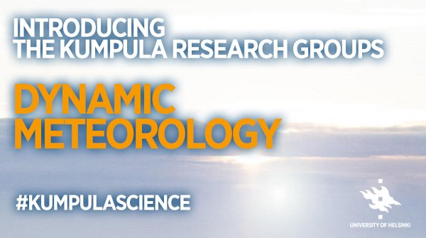 Faculty of Science, University of Helsinki on Twitter: "Kumpula's Dynamic Meteorology research ...
