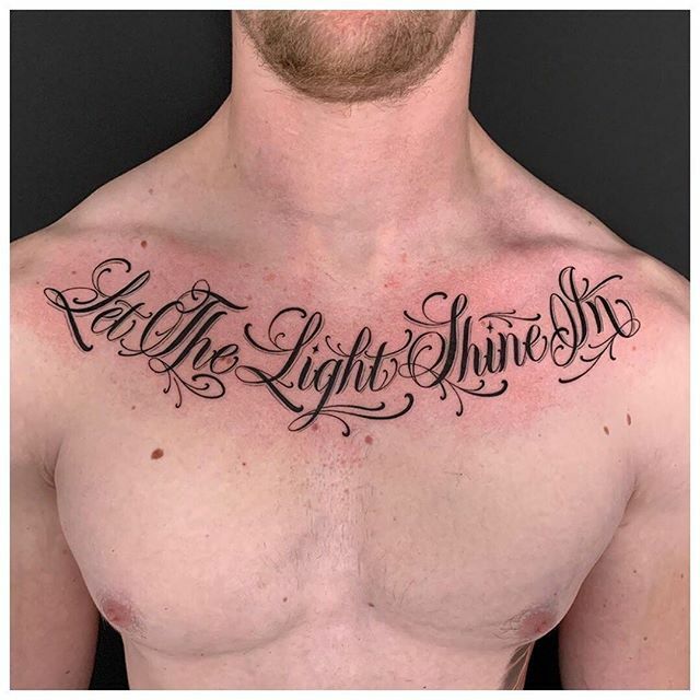 Chest Tattoo Quotes Designs