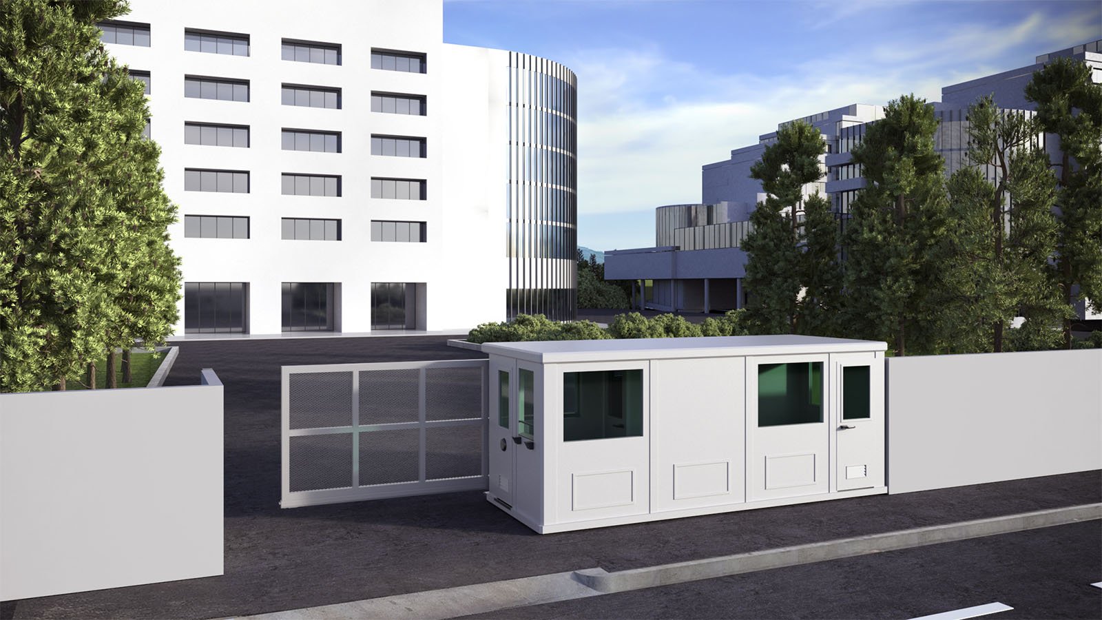 Military Checkpoint Gate