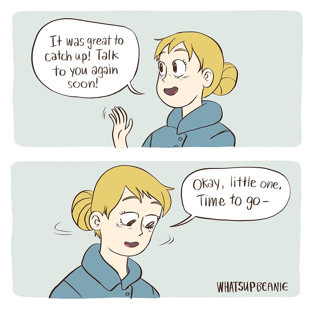 1/2) That feeling when your Mama stops to talk to someone 」Beanie 🐶の漫画