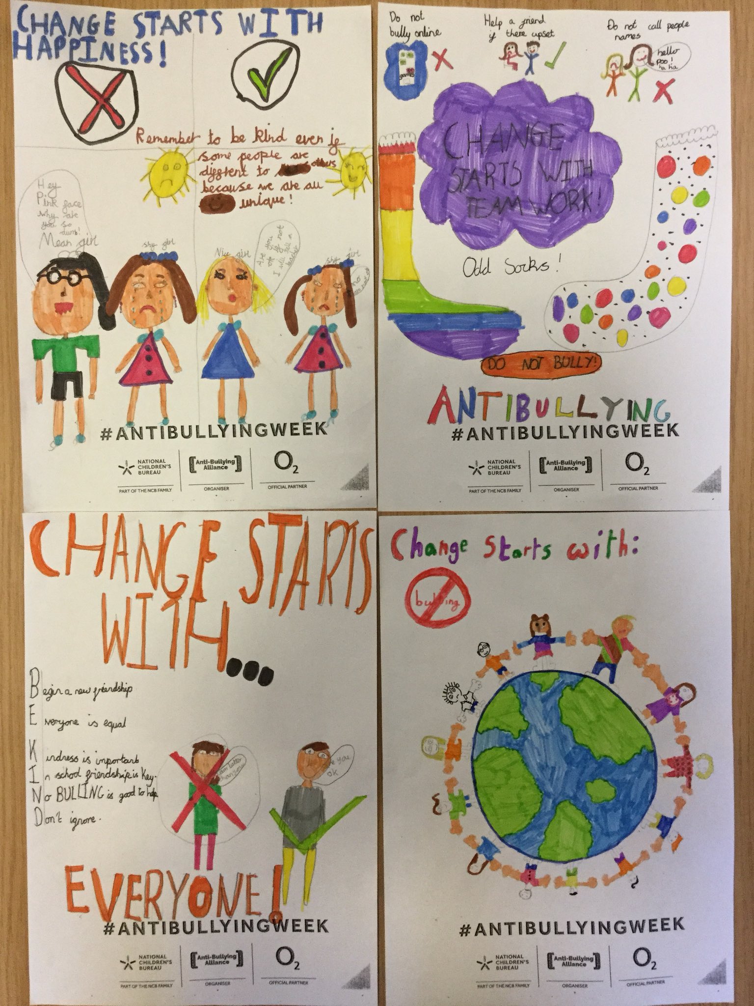 Stop Bullying Posters Kids The ABC Project (Attitudes Behaviour
