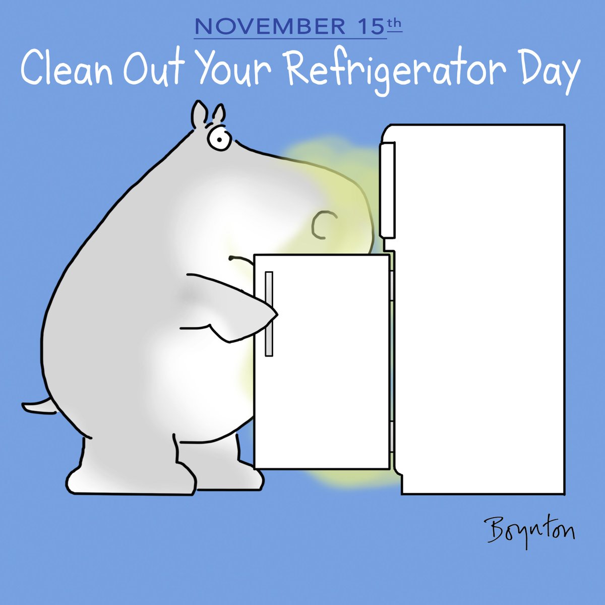 Clean Out Refrigerator Cartoon