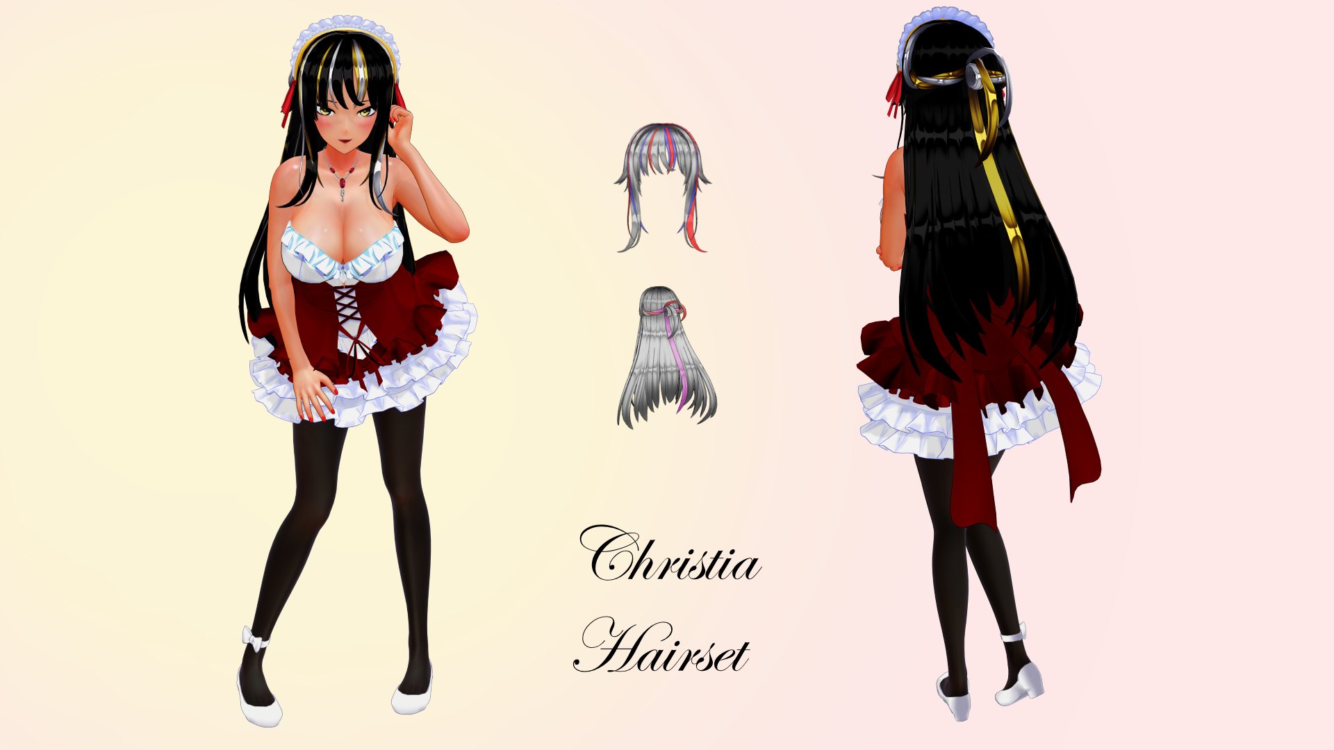 Pain Brioché on Twitter: "Christia HairSet A small model alteration to add free colored strand ...