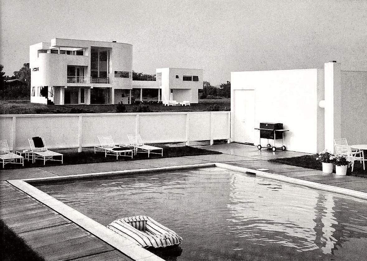 “Saltzman House”, pool and living room. East Hampton 1969. Arch ...