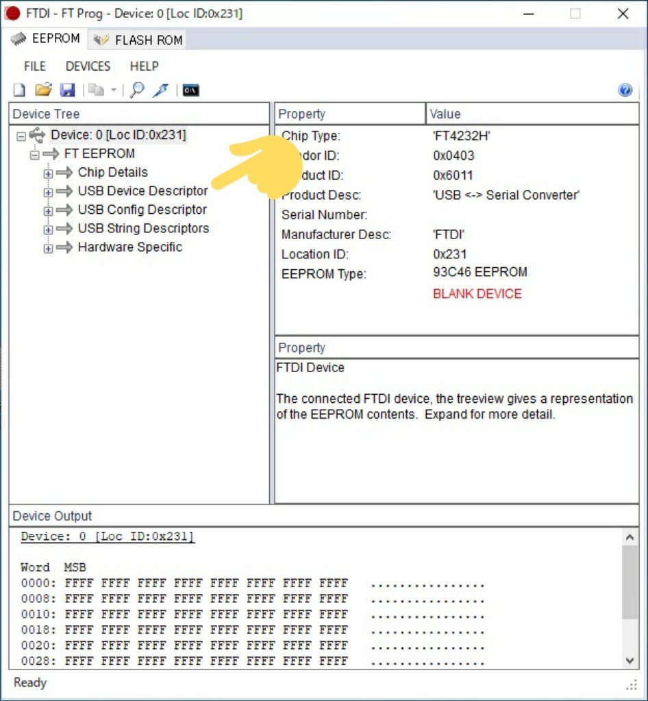 ぼっくす on Twitter: "【USB-シリアル変換基板の「VID PID」の変更方法】 ・PCに「FT_Prog」のソフトをインストール ・基板とPCを接続し認識させる(自動認識 ...