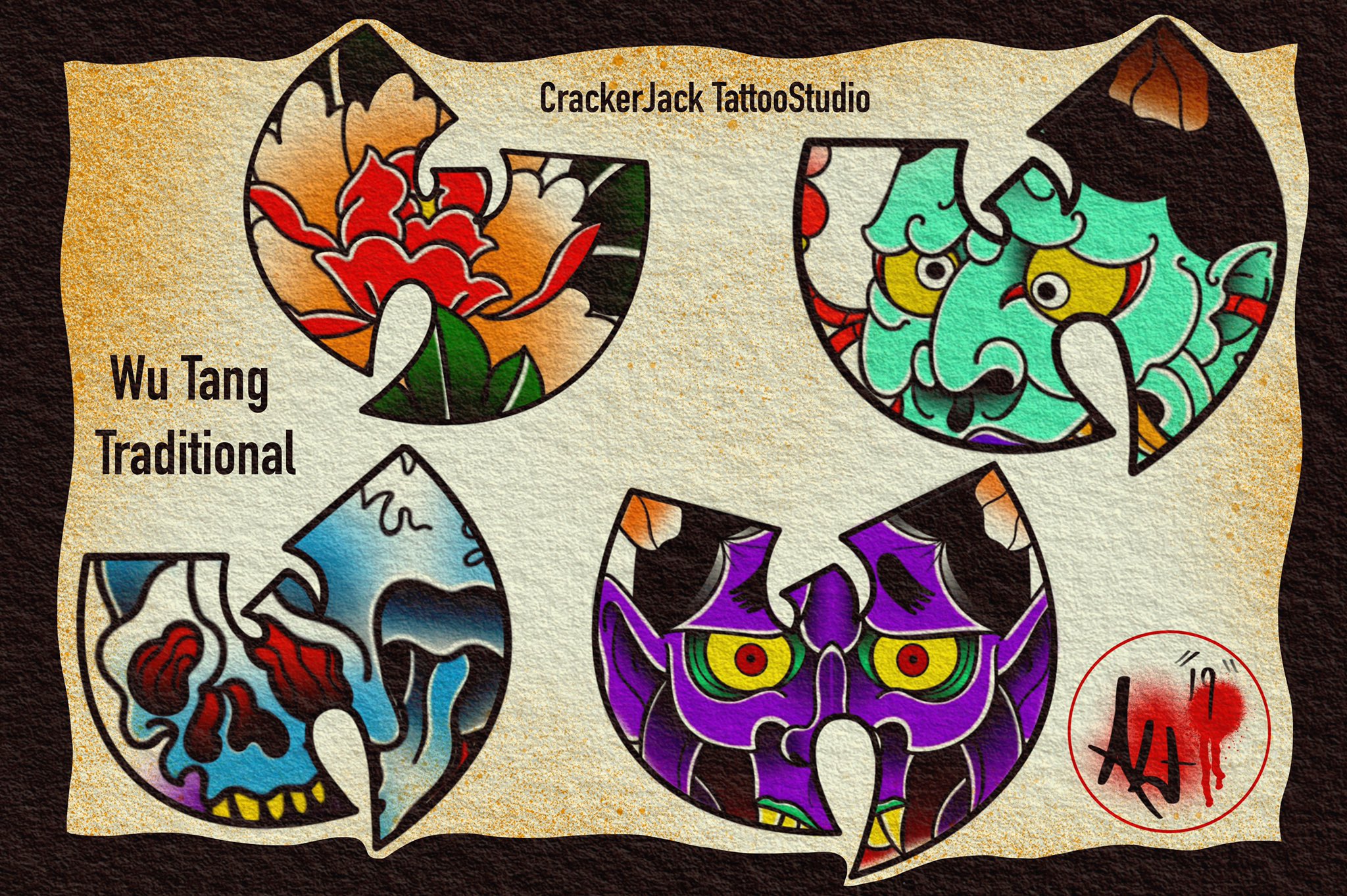 Wu Tang Tattoo Flash