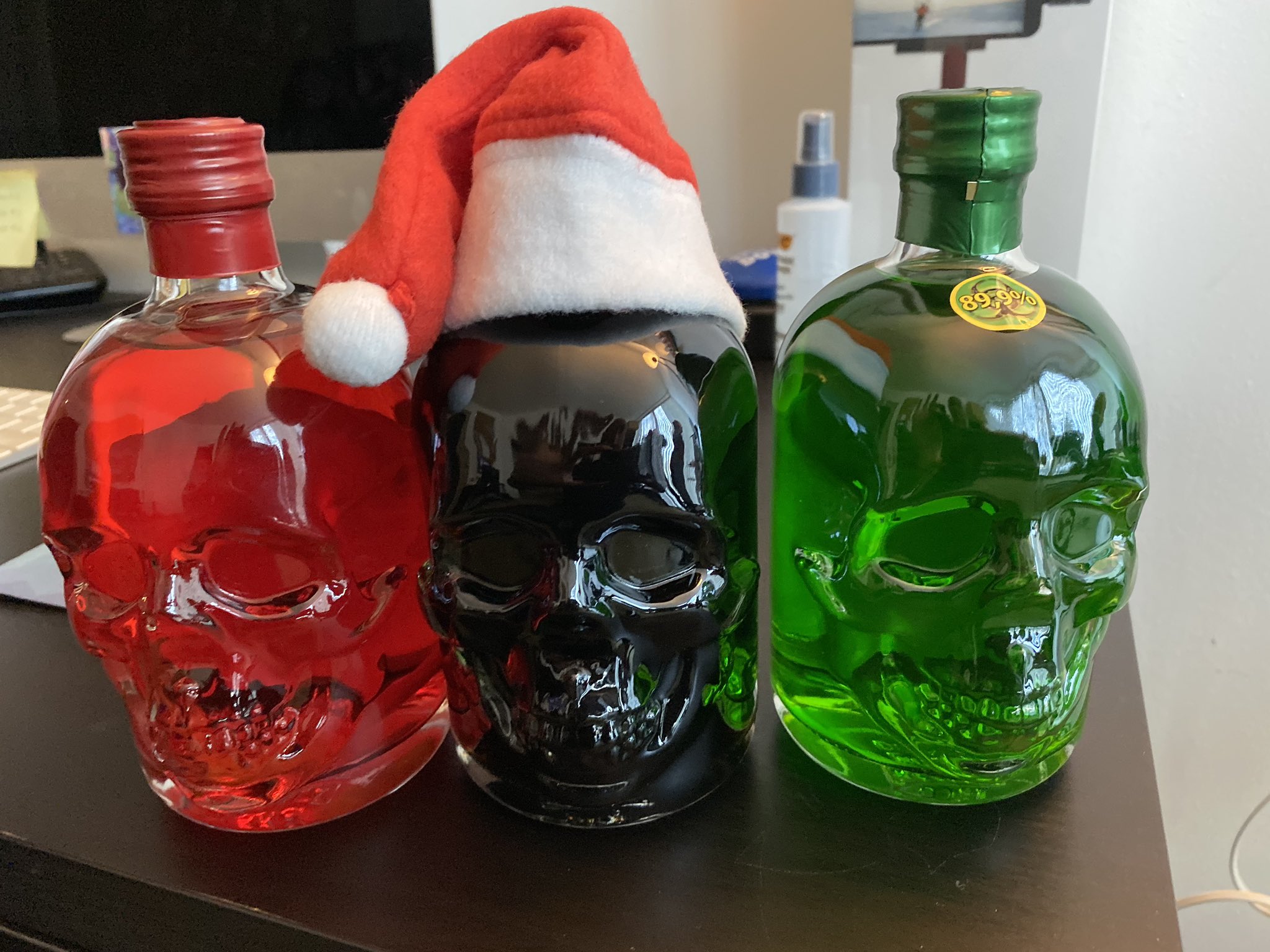 Absinthe Skull Bottle