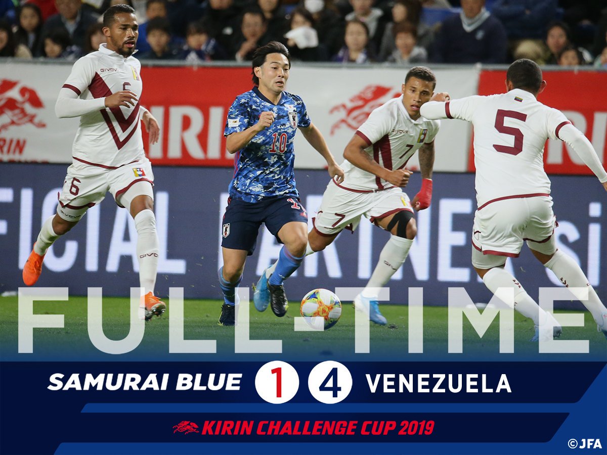 サッカー日本代表🇯🇵6.2vs🇵🇾／6.6vs🇧🇷／6.10vs🇬🇭／6.14＠吹田 on Twitter: "【試合終了】 キリンチャレンジカップ2019 🇯🇵#SAMURAIBLUE 1 ...