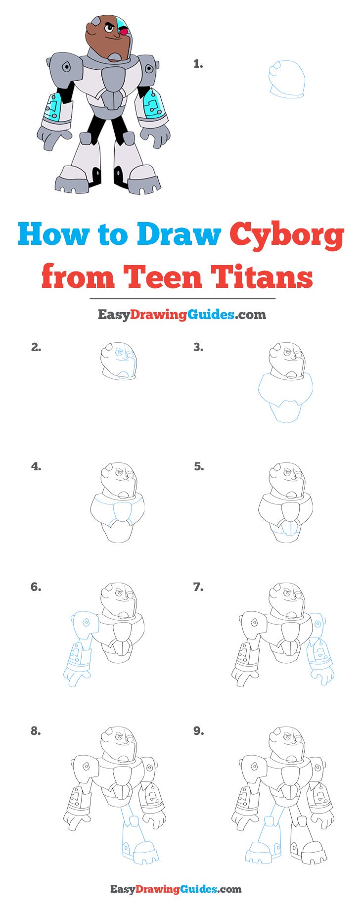 Cyborg Drawing For Kids