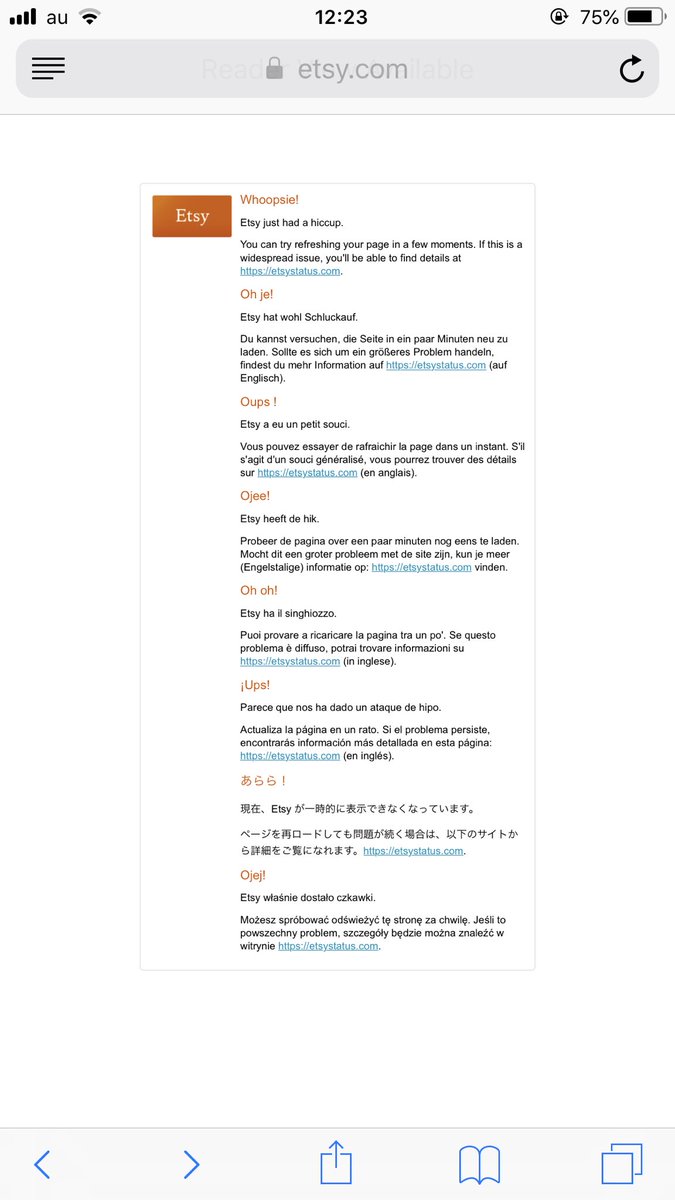 Etsy Down? Service Status, Map, Problems History - Outage.Report