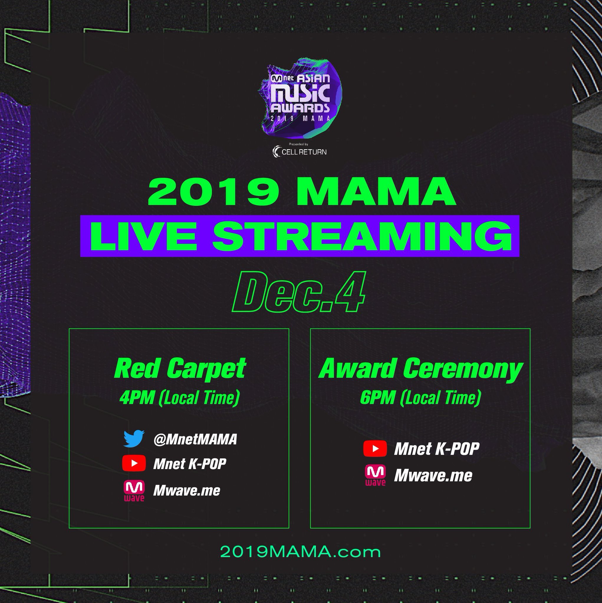 NCT DREAM CENTER on Twitter: "191204 Today! WayV will be performing @ 2019 MAMA (Mnet Asian ...
