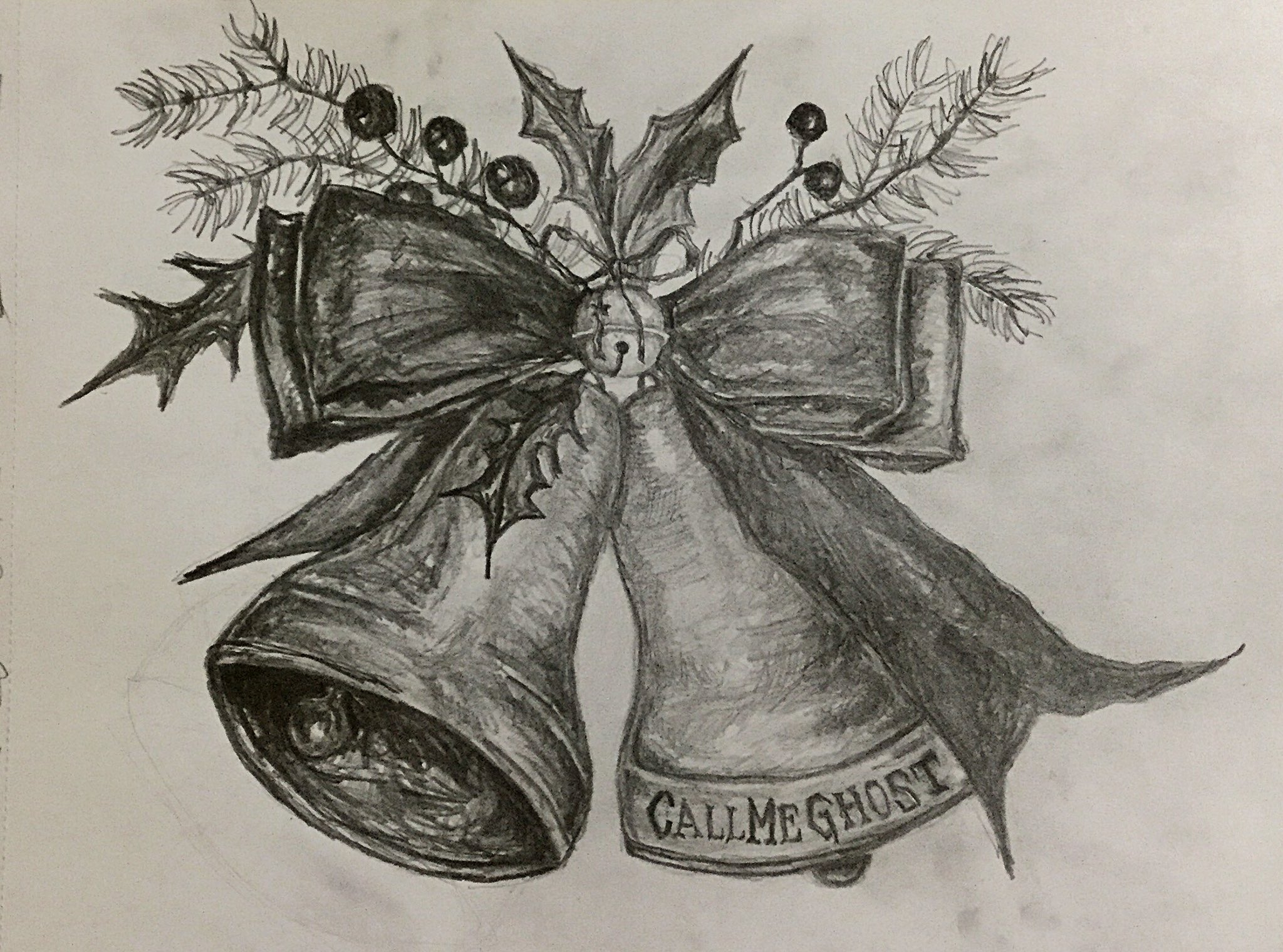 Mistletoe Pencil Drawing