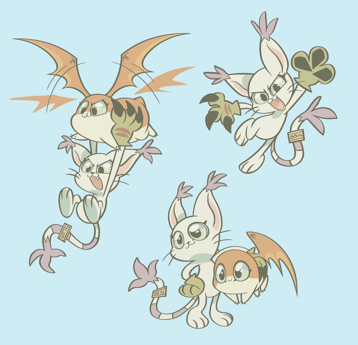 Patamon And Gatomon In Love