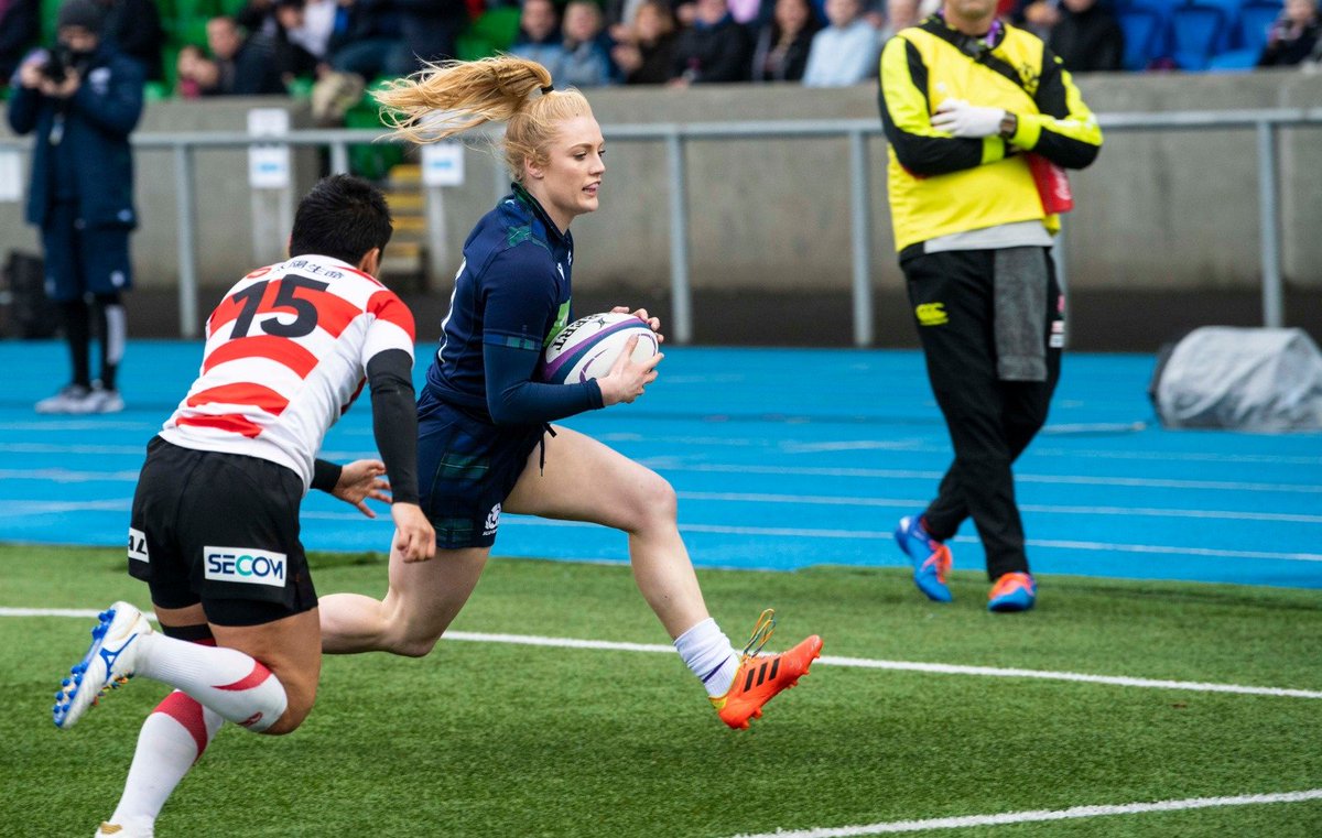 ? Megan Gaffney scores an early try down the wing for Scotland! (5-10 ...