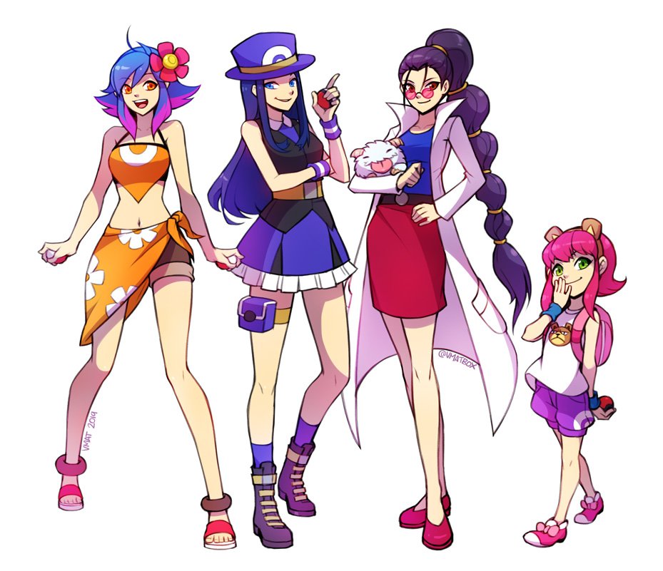 ポケモン「Neeko, Caitlyn and Annie as Pokemon trai」|vmatのイラスト