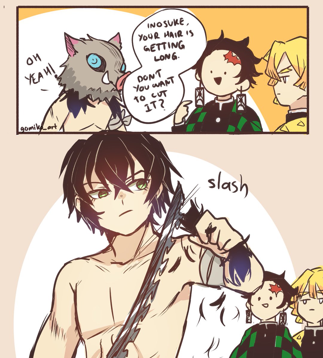 read right to left short giyushino comic ('・ω・`) blushing s」gomiの漫画