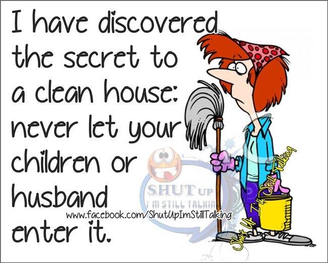 Funny Sayings About Cleaning Up