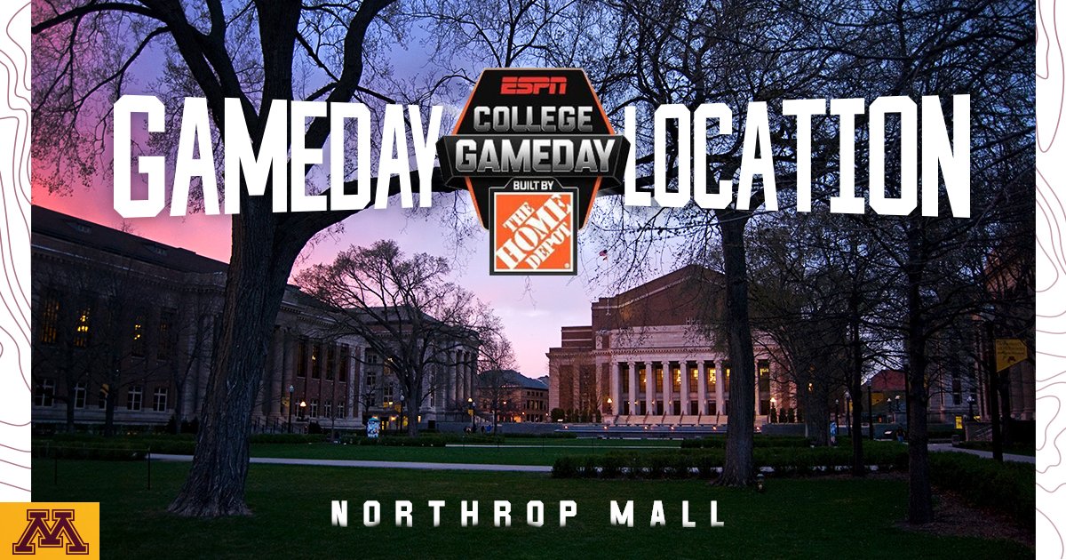 ESPN College GameDay set will be Northrop Mall in on the University of ...
