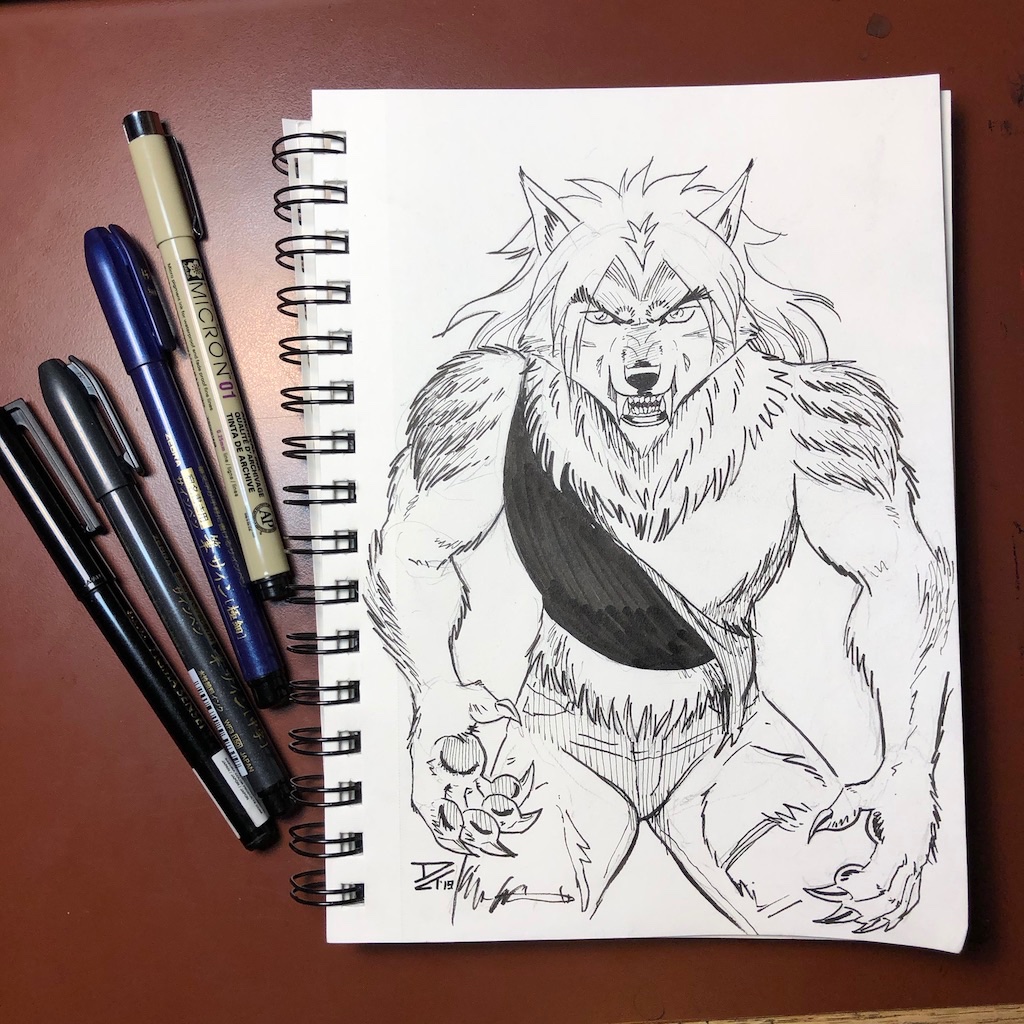 Werewolf Transformation Comic Sequence